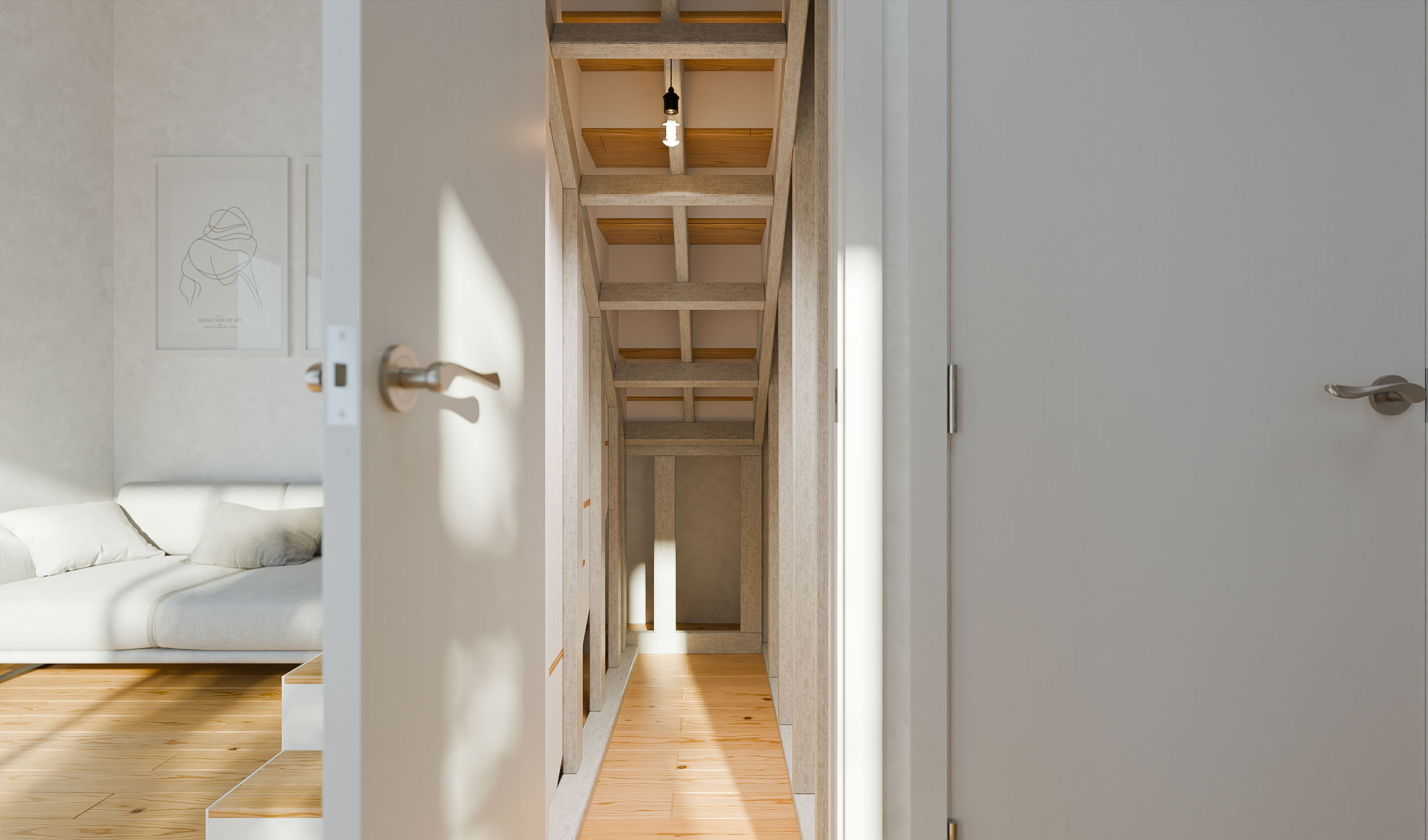 350 Sq Ft Modern Tiny House Plan with Loft - Smallhouseplan.com