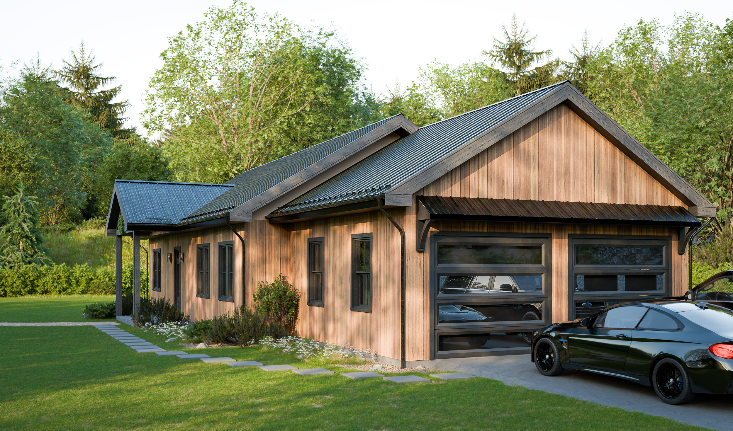 1288 Sq Ft 2 Bedroom Modern Small House Plans - Smallhouseplan.com