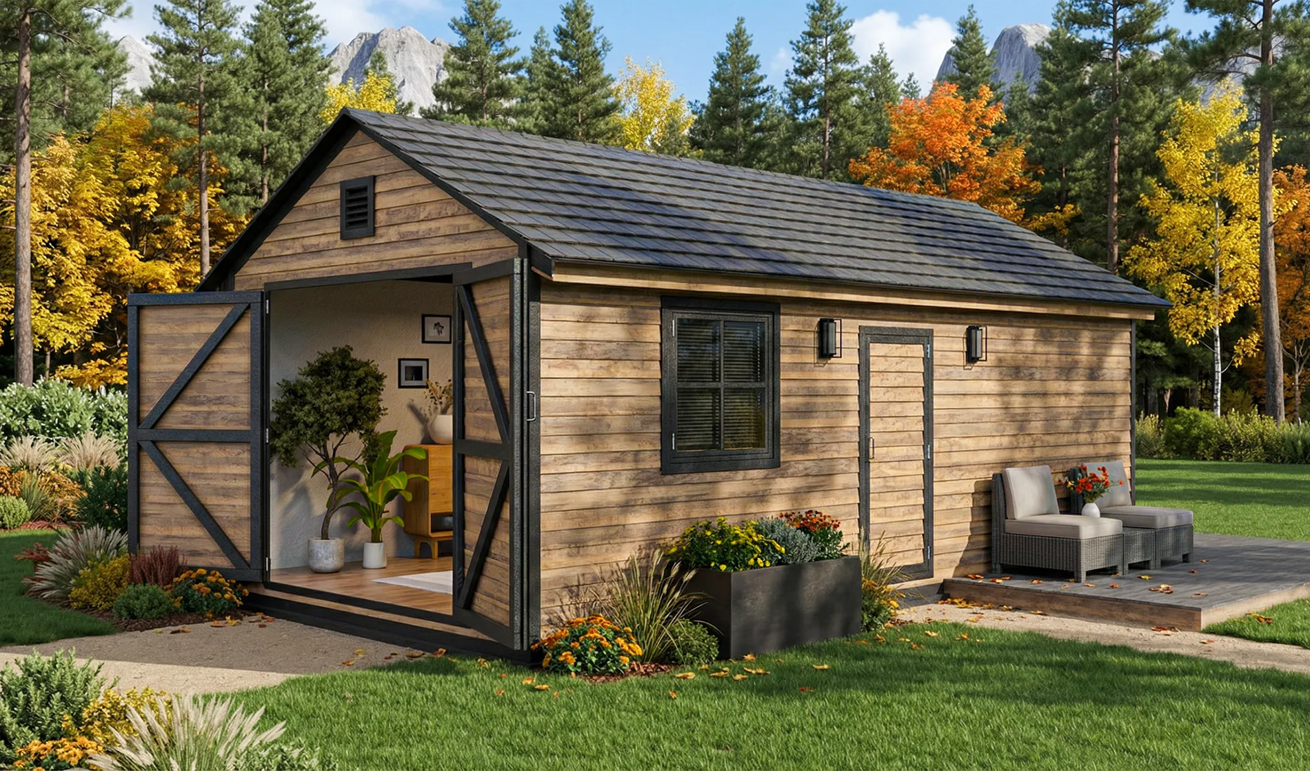 Small Shed House Plans – 288 sq. ft.